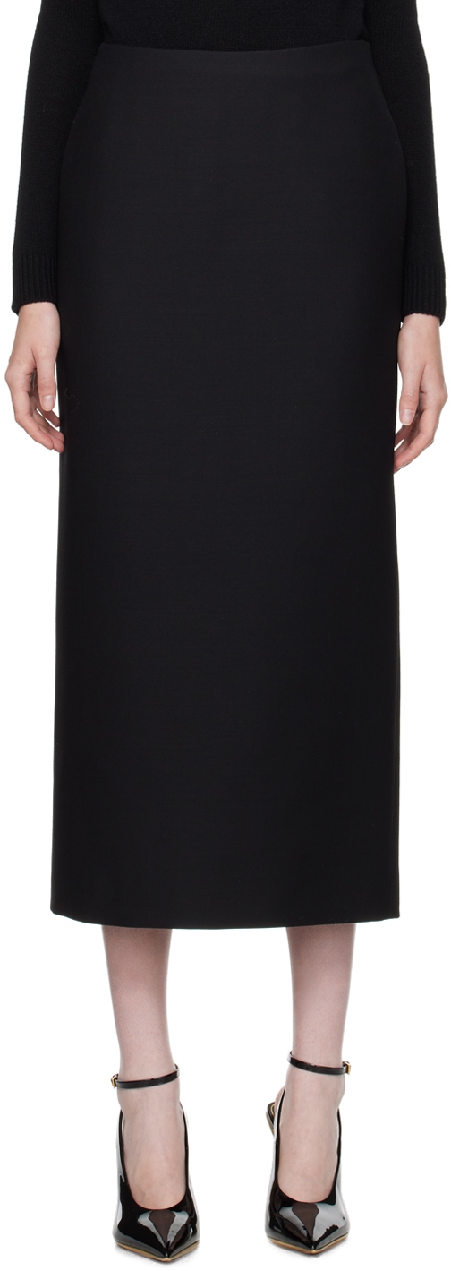 Valentino Garavani Solid Grisaille Skirt - Black - 60% Off